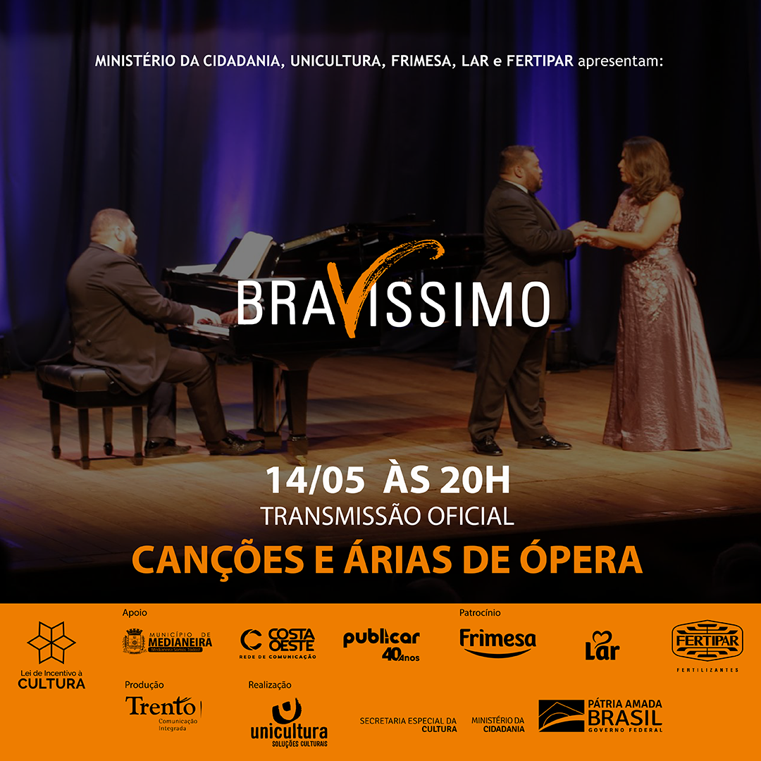 Projeto Bravíssimo transmite recital de ópera via rede social